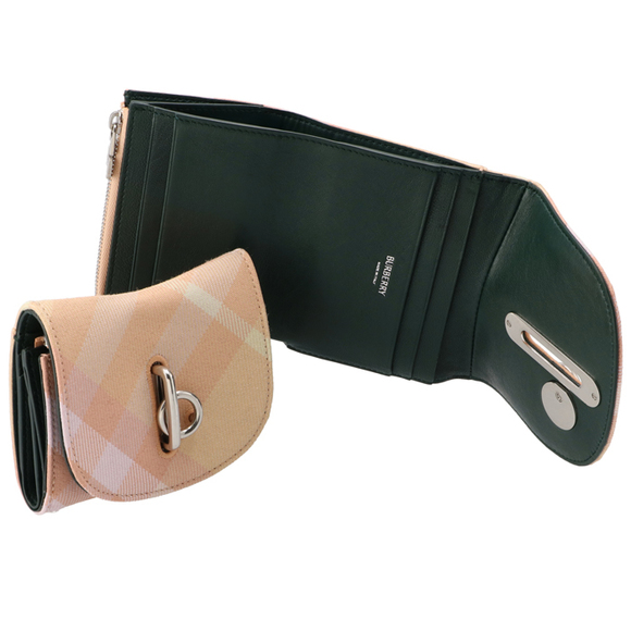 Burberry | Bags | Burberry Rocking Horse Zipper Check Wallet Brown ...